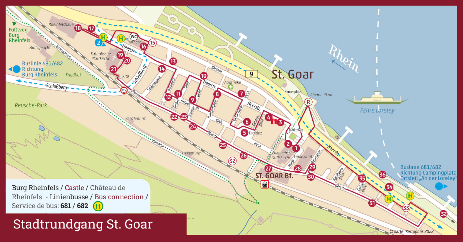 Stadtrundgang // Übersicht der einzelnen Stationen – Stadt St. Goar
